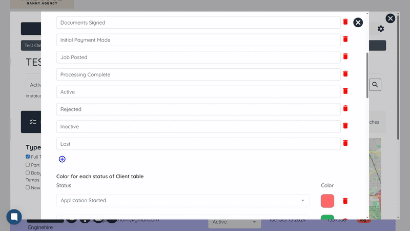How to Add a New Client/Candidate Status