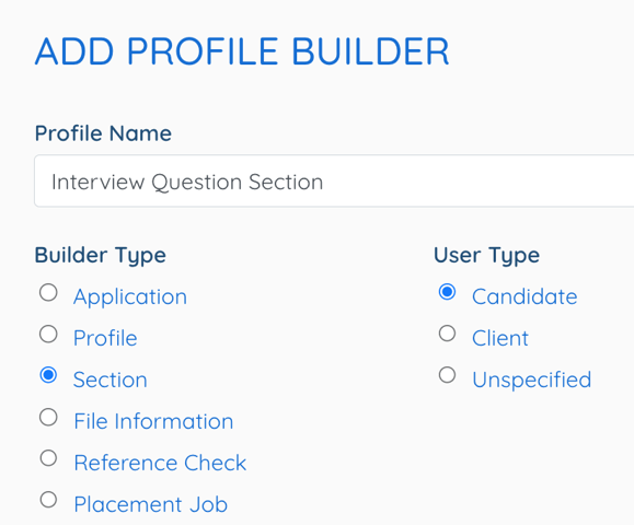Create An Interviewing Section with All of the Features of Profiles ...