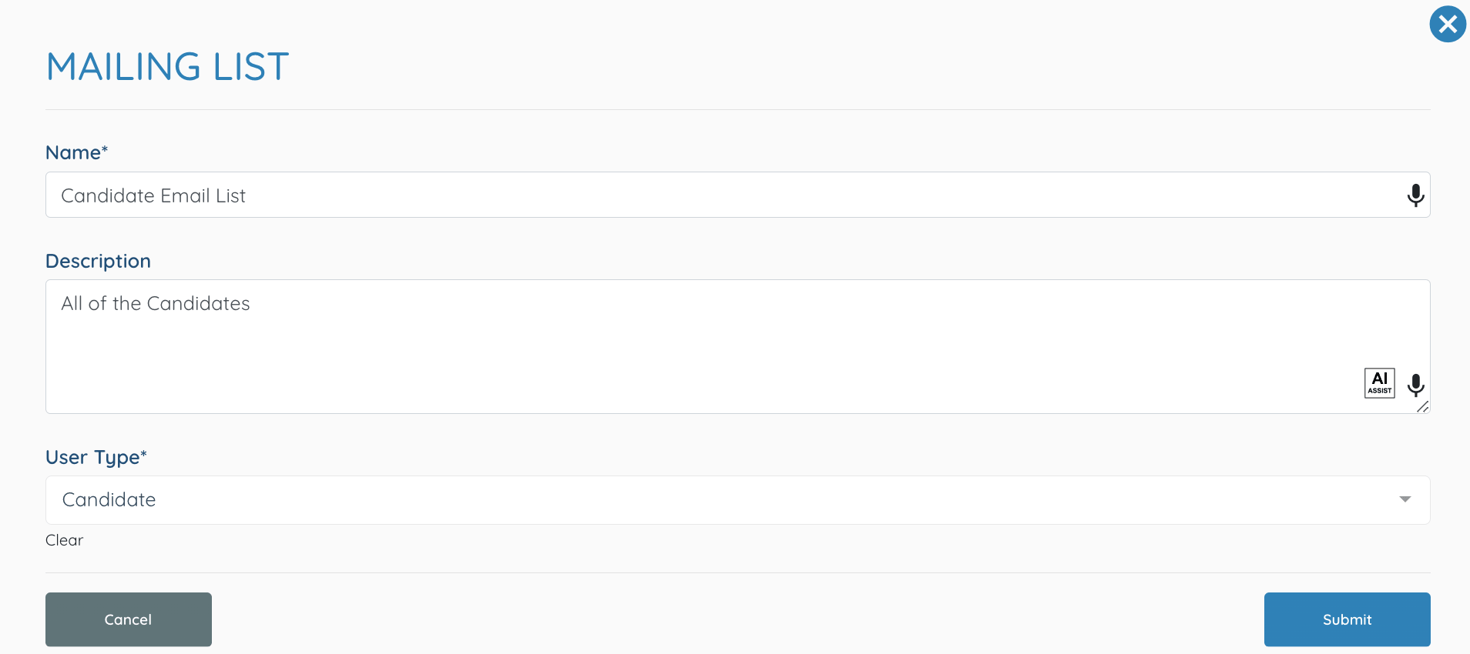Create An Email "Mailing List"