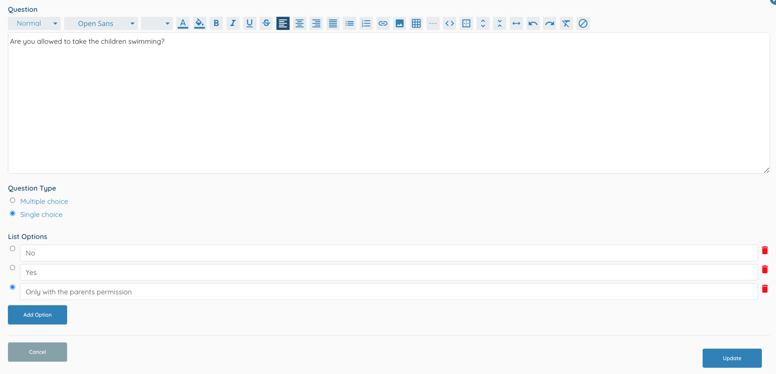 Create An Evaluation