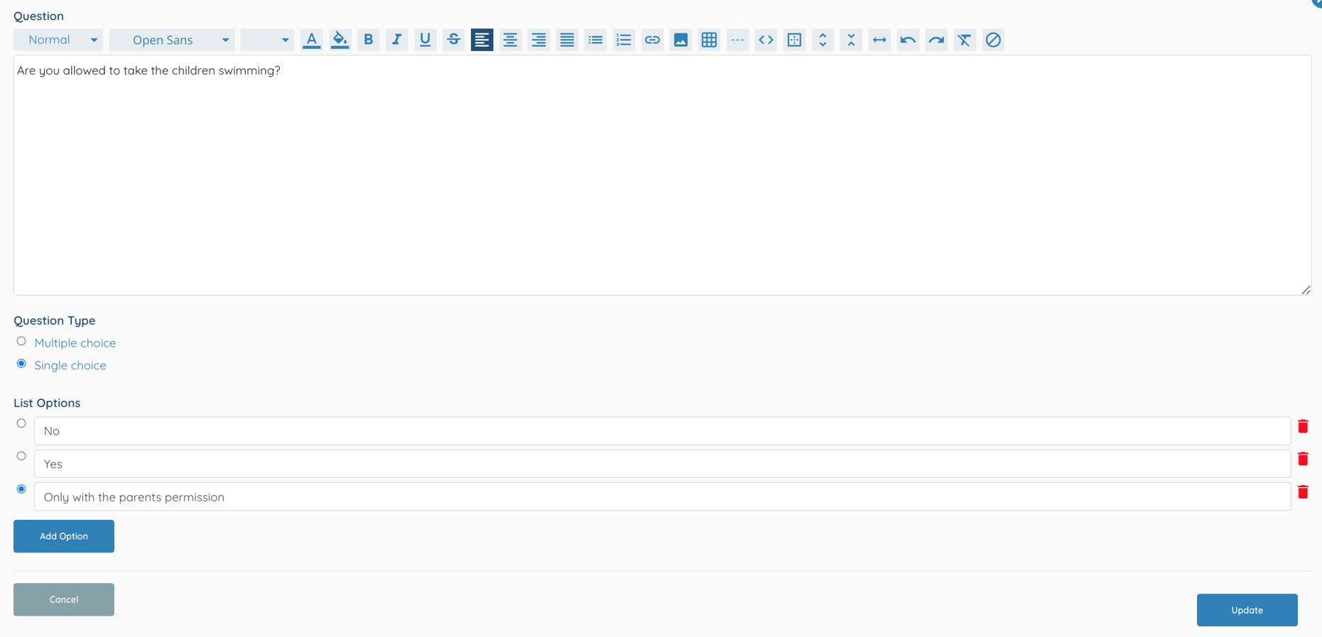 Create An Evaluation