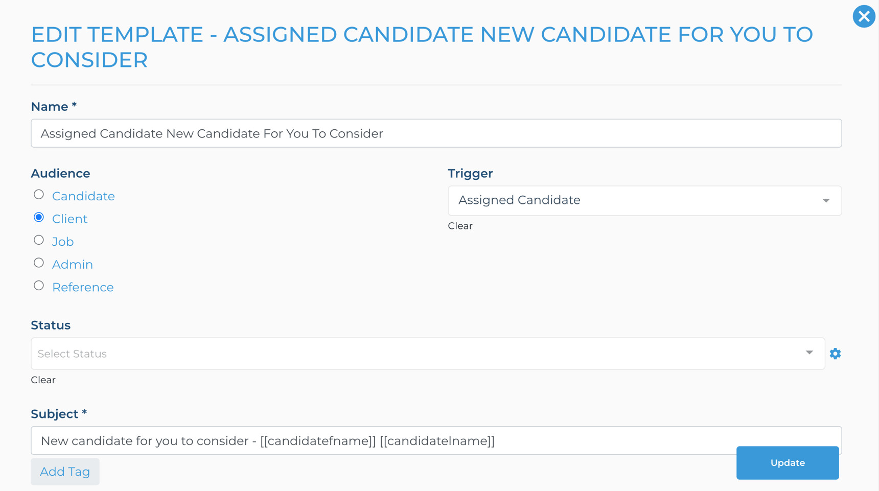 Customize Default Email That Shares New Candidates to Clients