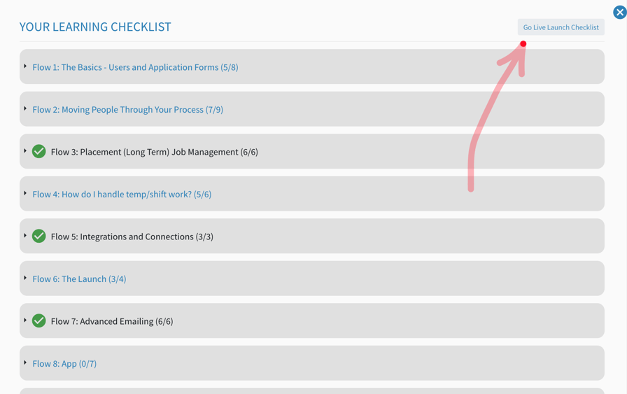 Go Live Launch Checklist