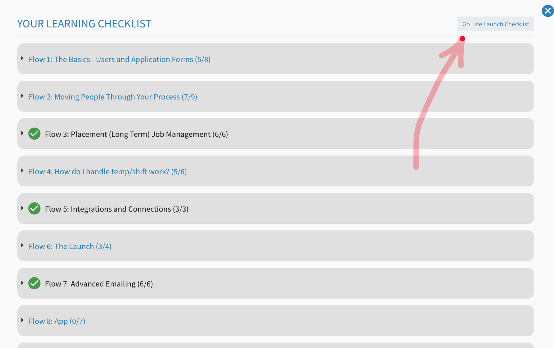 Go Live Launch Checklist
