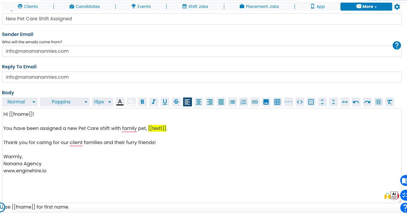 Where to find template tags to insert information from a profile or ...