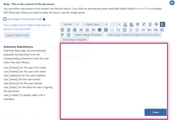 How to create a Document Template (signable document). Add Fillable Fields.
