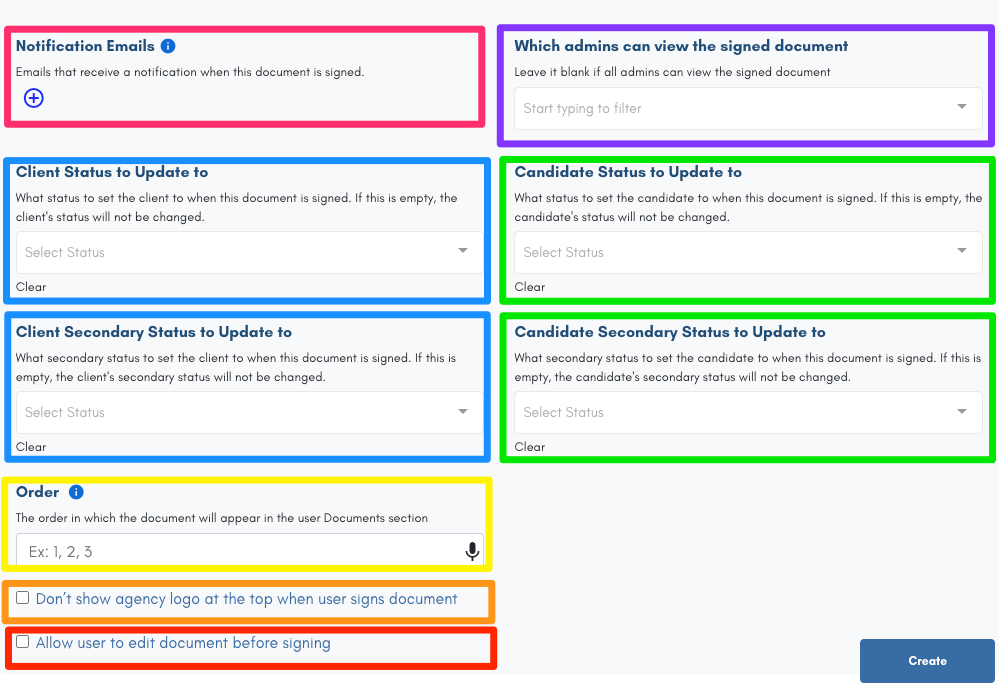 How to create a Document Template (signable document). Add Fillable Fields.