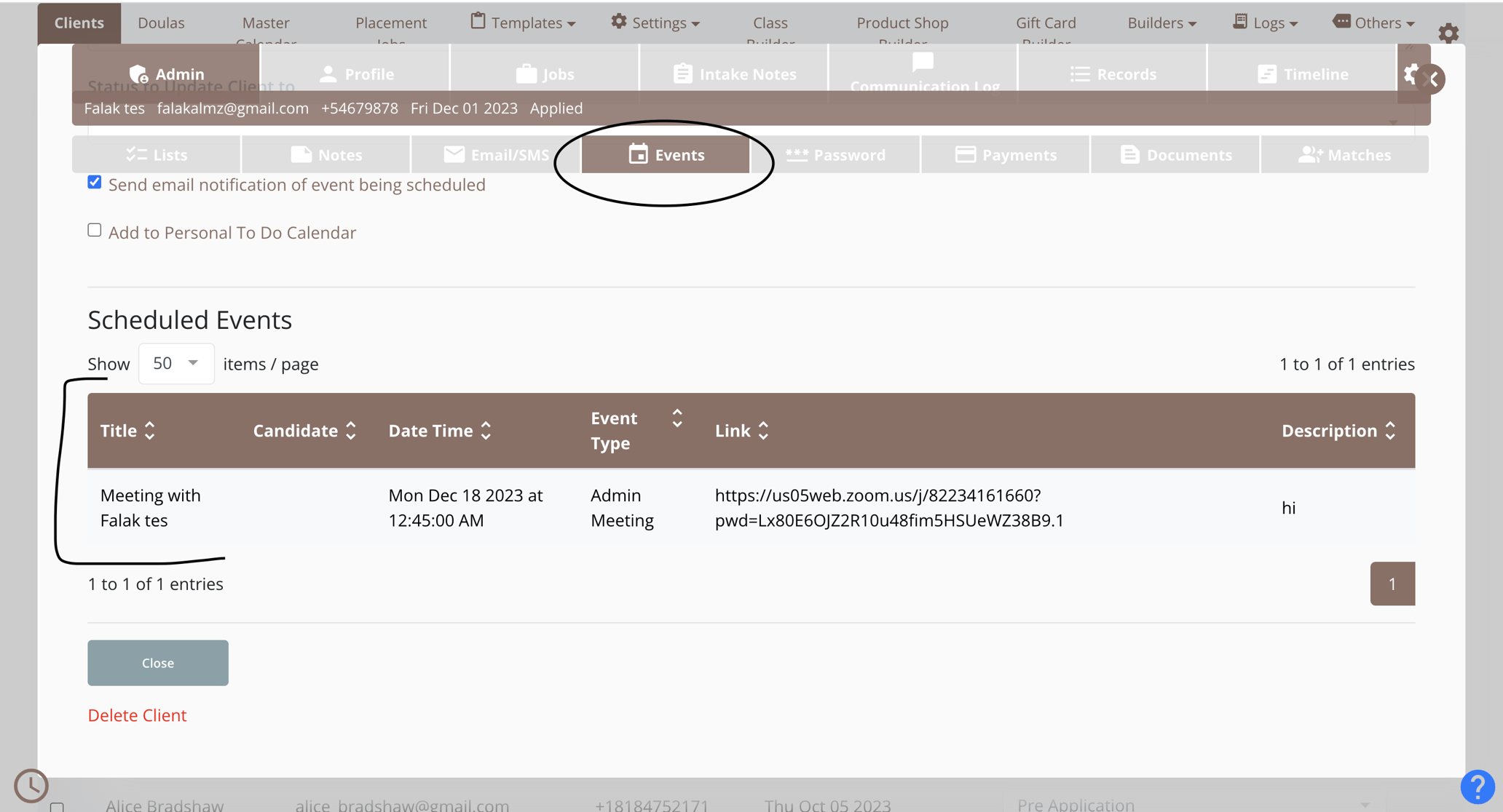 How to use the admin internal scheduler