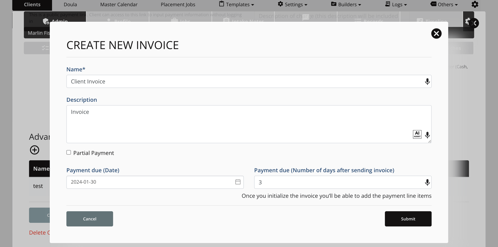 How to use the advanced invoice manager