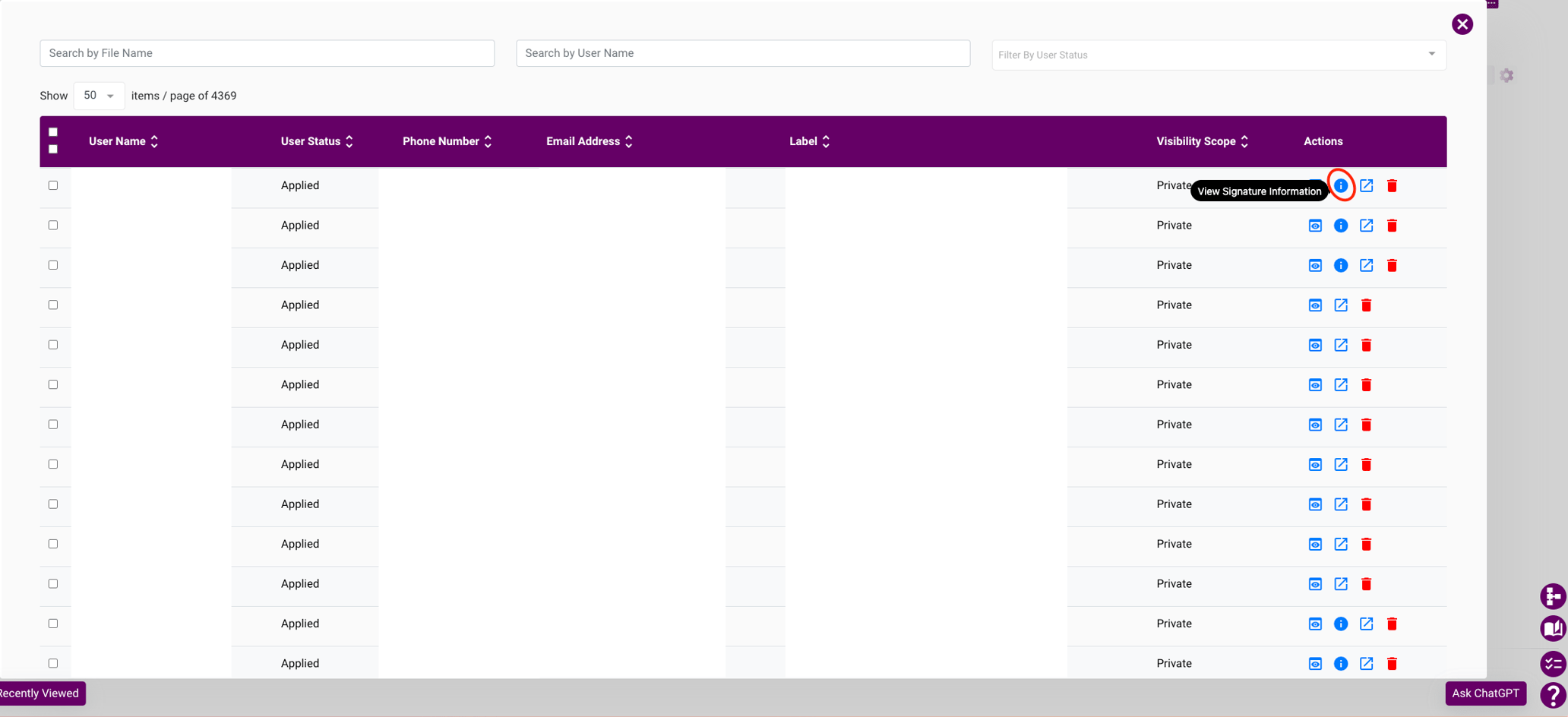 How to trace document signatures