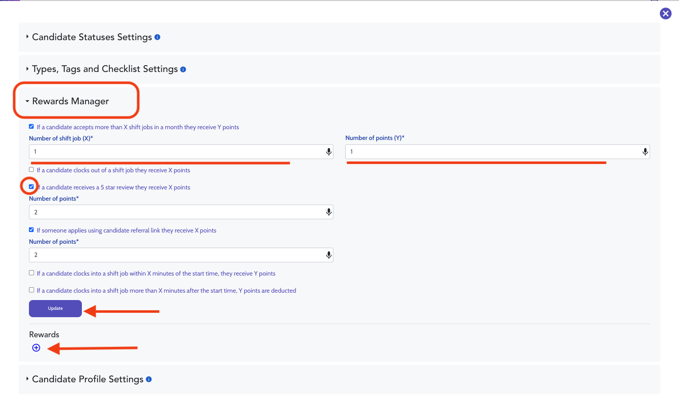 Create An Agency Points System For Candidate Rewards.