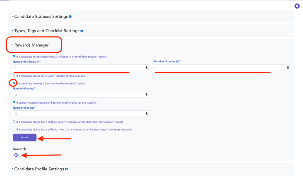 Create An Agency Points System For Candidate Rewards.