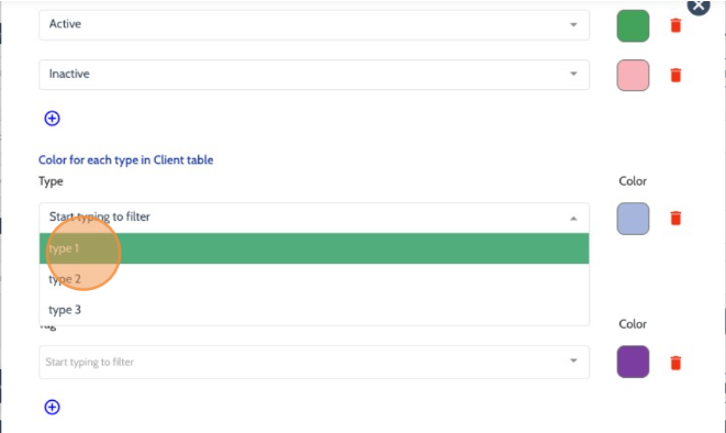 How to display types, tags and statuses as colored tiles in the ...