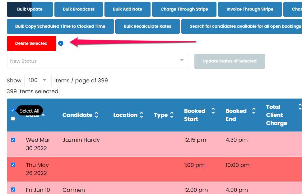 How to Bulk/Mass Delete Shift Jobs