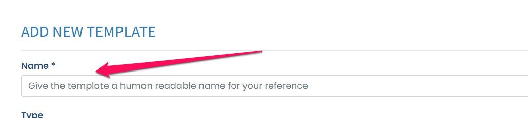 How to customize the SMS template that is sent to a reference