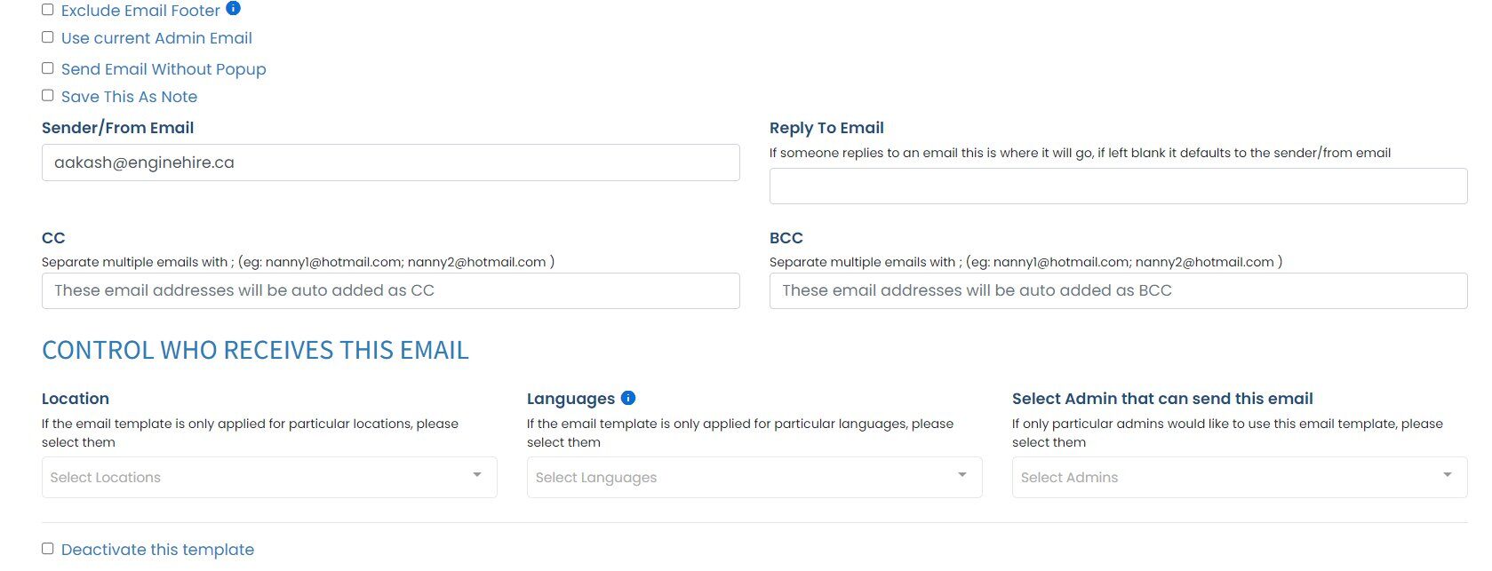 Reviewing Job Email Templates
