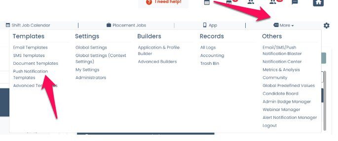 Push notification Booking Confirmation Template