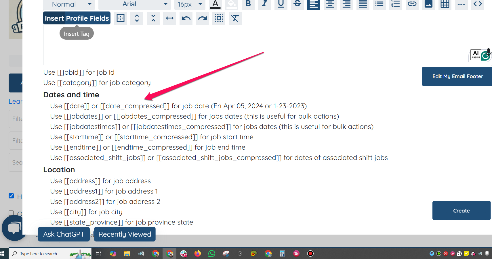 Modify the new booking email notification template for the admin