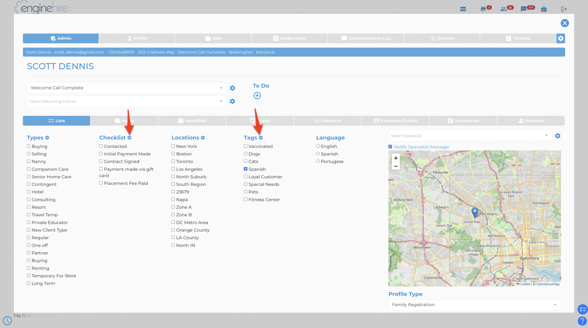 How do I make certain checklist items or tags only visible for certain ...