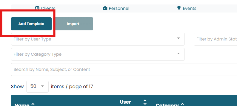 Set up/Edit reference email template for client references