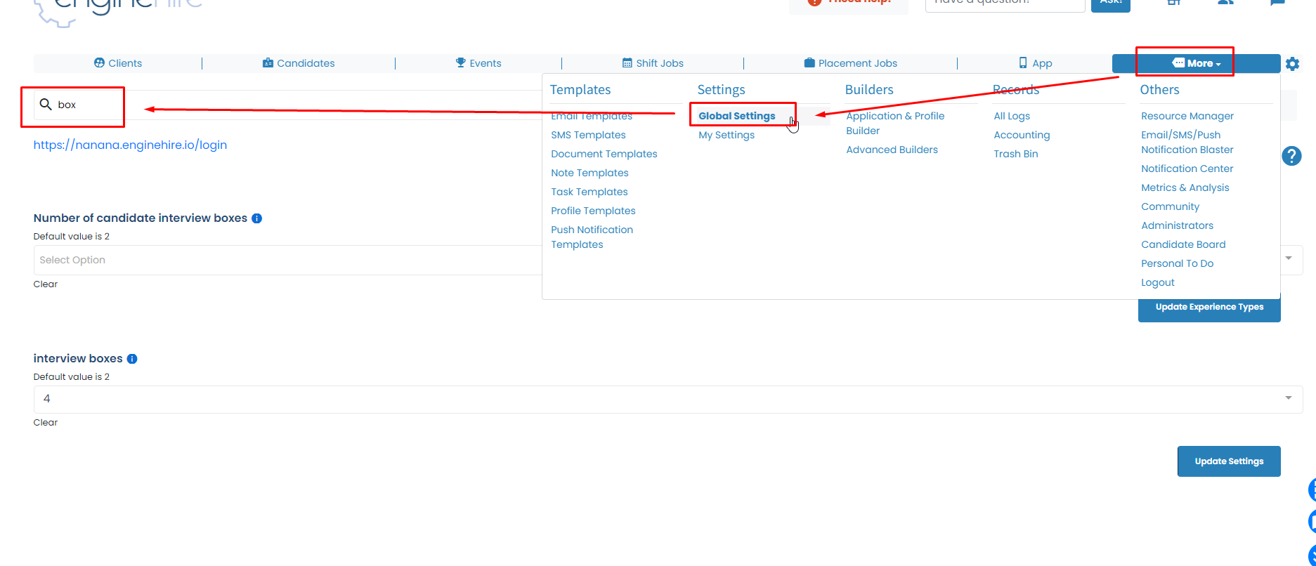 Add or Remove Interview Note Boxes