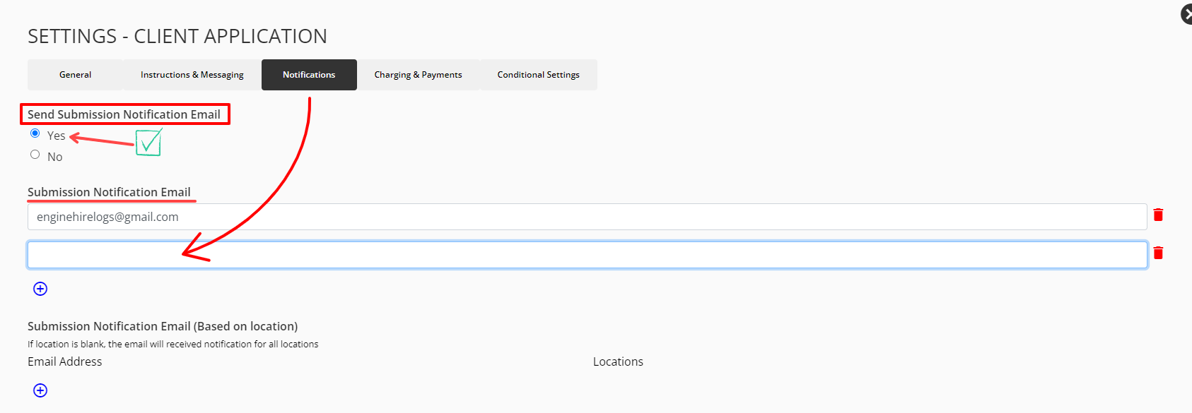 How to get notified when an application form is submitted