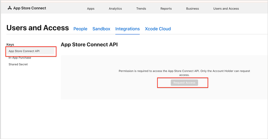 How to Grant Permission to Access the App Store Connect API