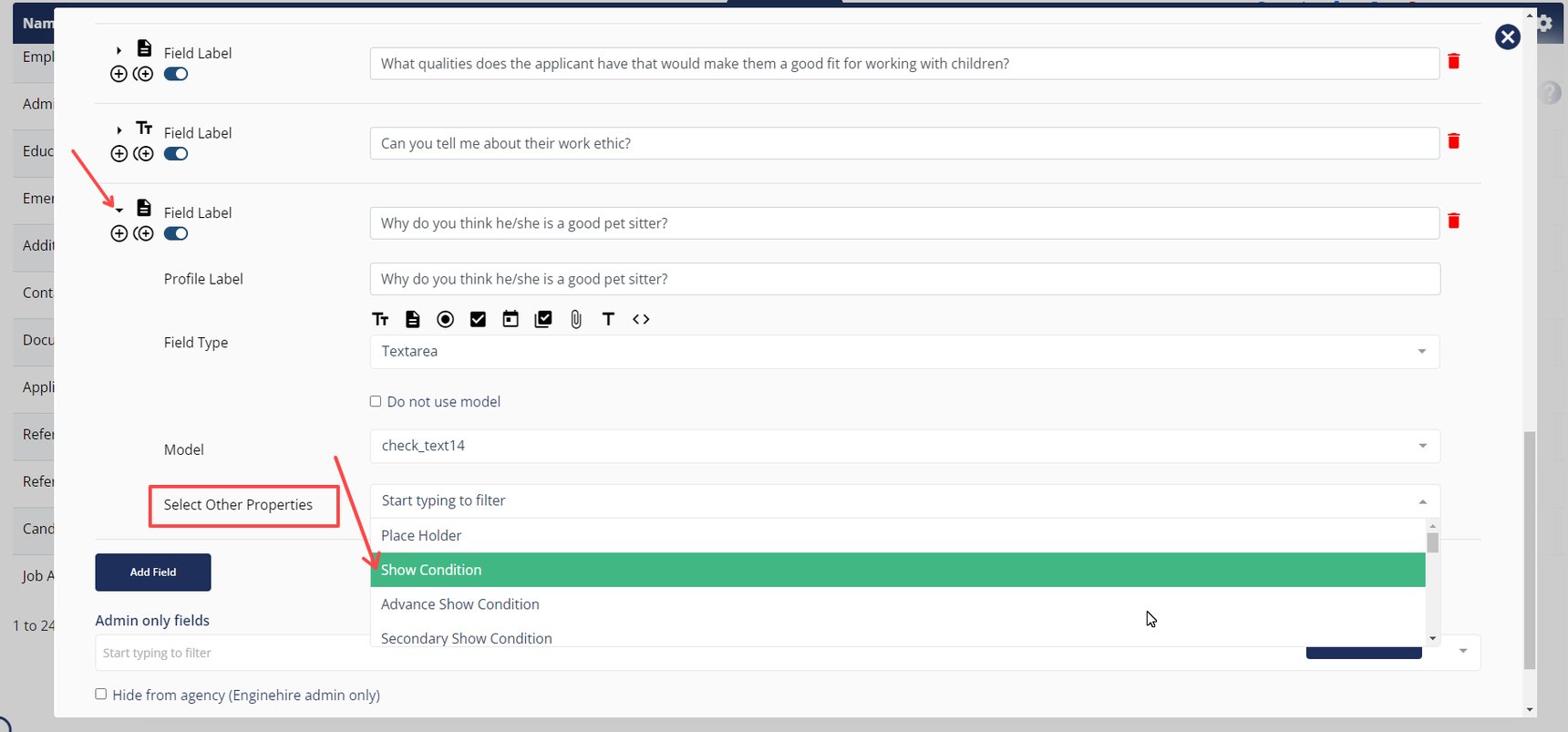 Customizing Reference Check Questions: Tailoring Questions for Specific User Types
