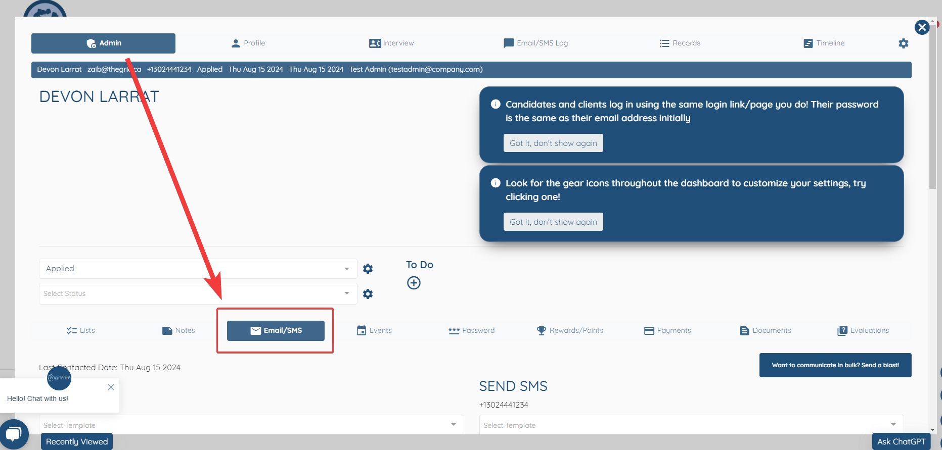 How to log an email as a note