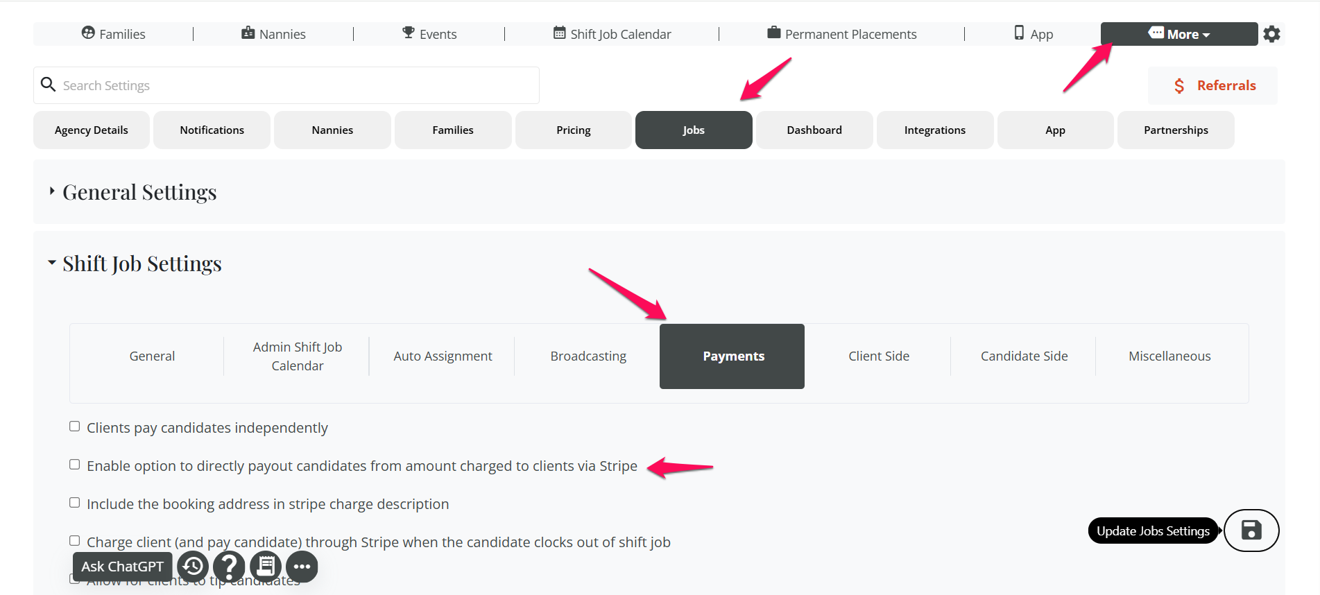 For Agencies to make sure the correct settings are enabled so ...