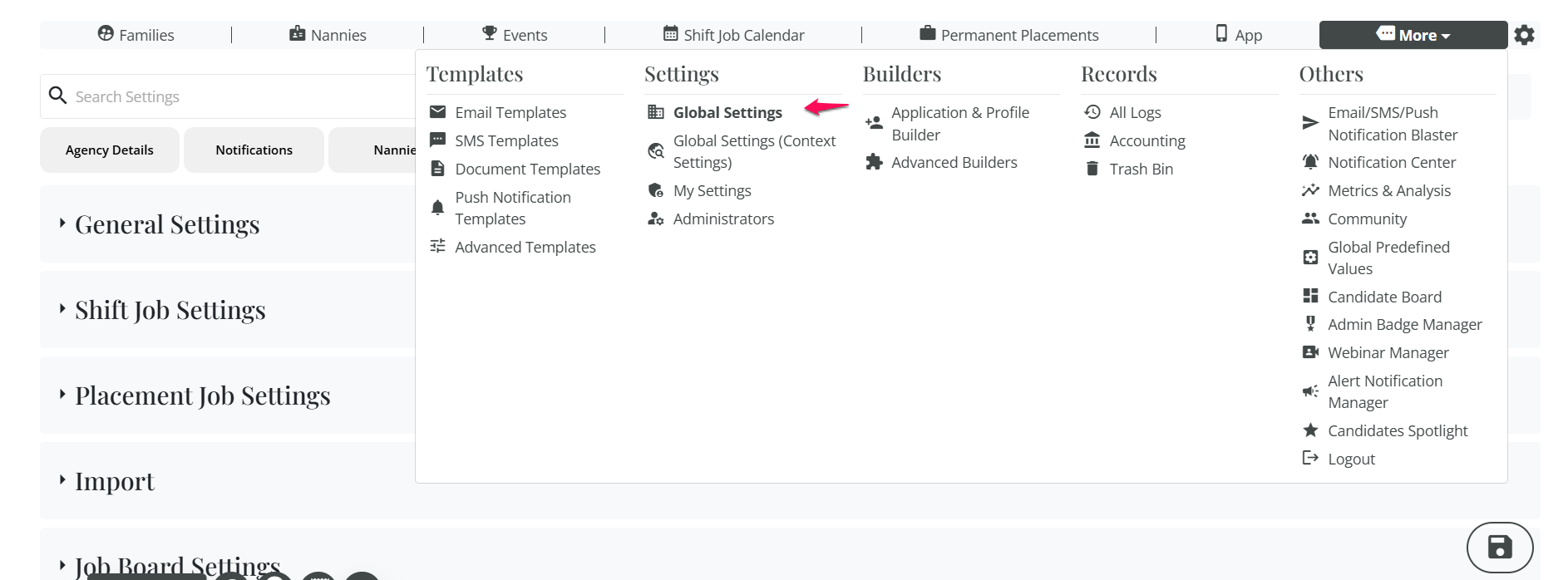 For Agencies to make sure the correct settings are enabled so ...