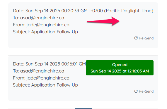 Email Status Indicators